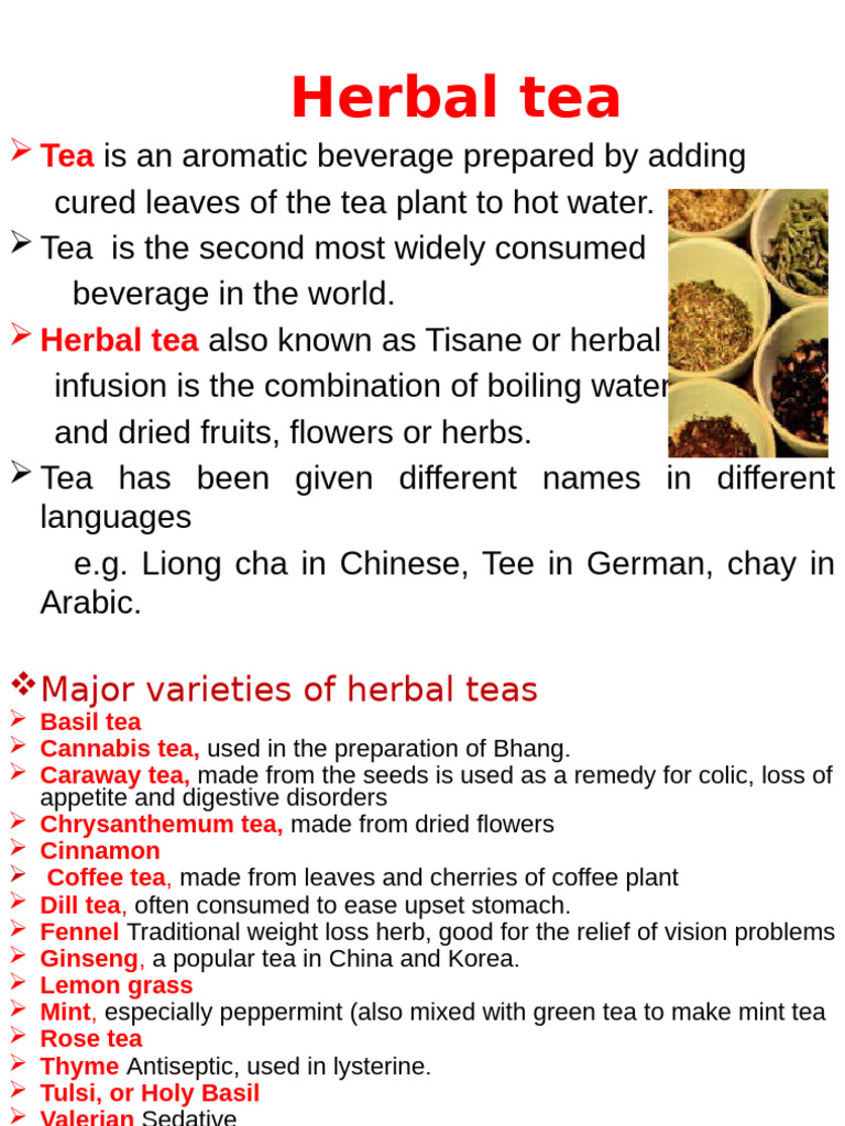 Herbal Tea Ppt-1 | PDF | Tea