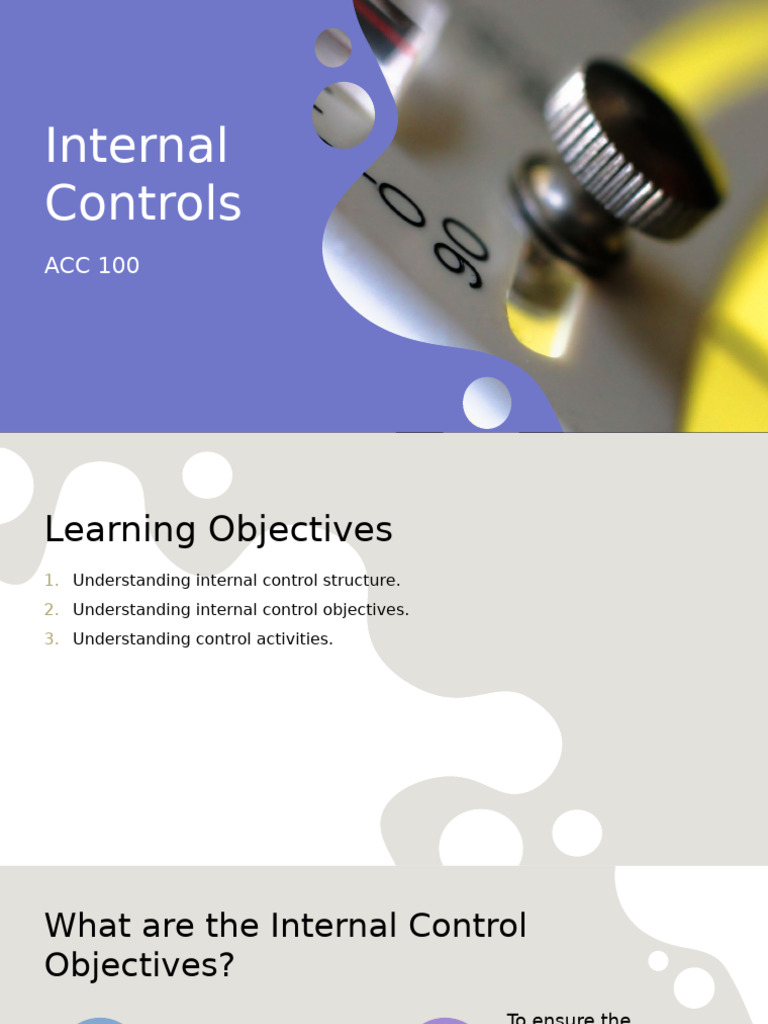 ACC 100 Day 7 Internal Control | PDF | Internal Control | Information