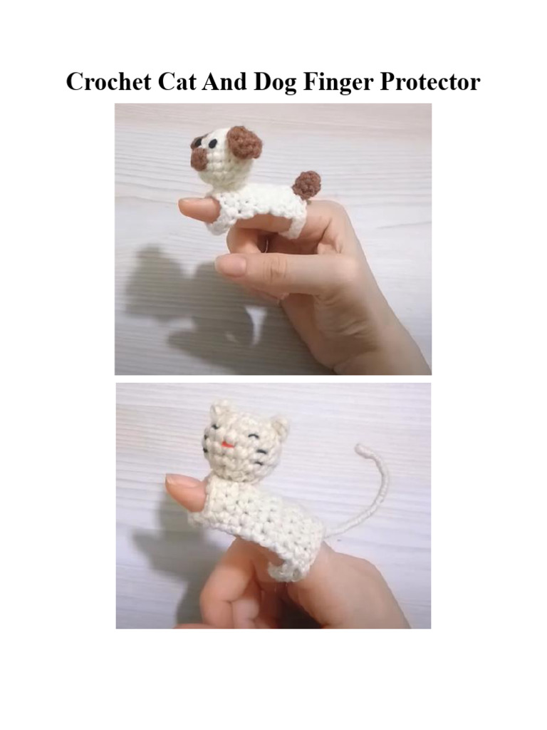 Crochet Cat and Dog Finger Protectors | PDF