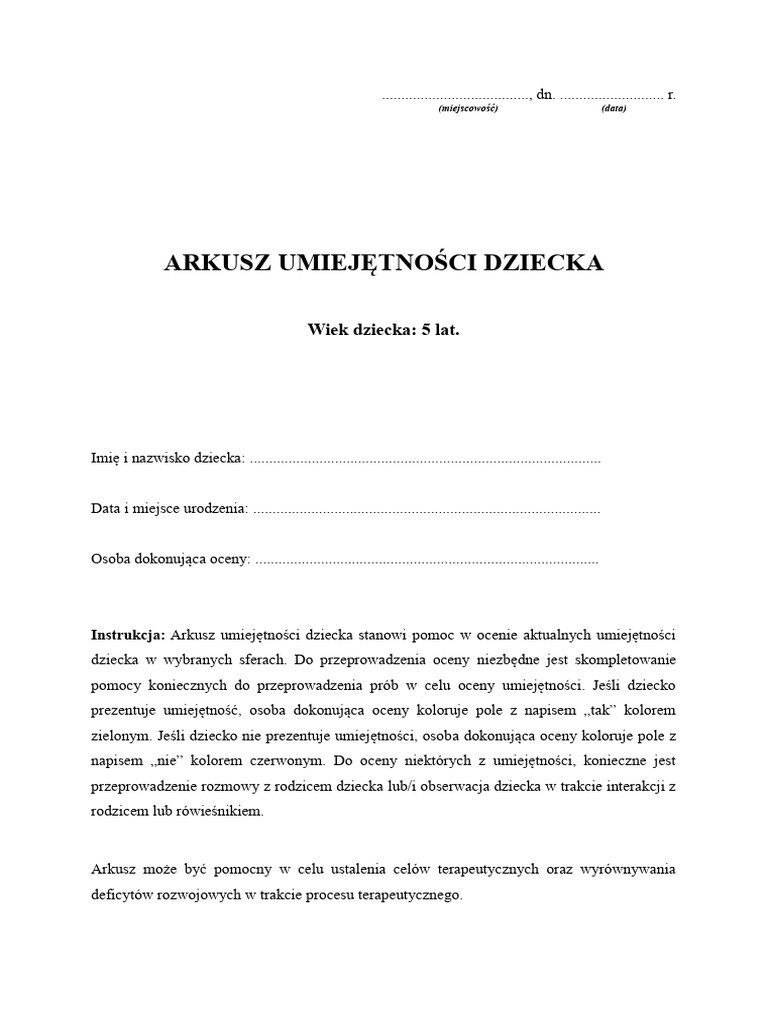 Arkusz 6 Latka | PDF