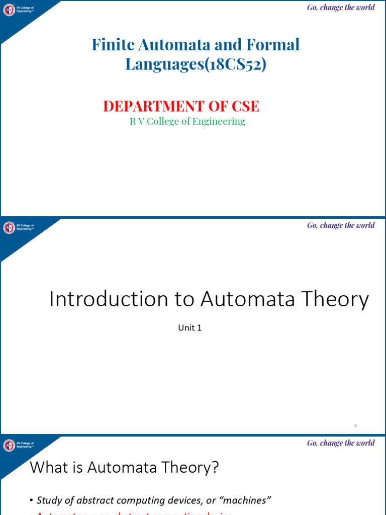 Automata | PDF | Automata Theory | Theoretical Computer Science