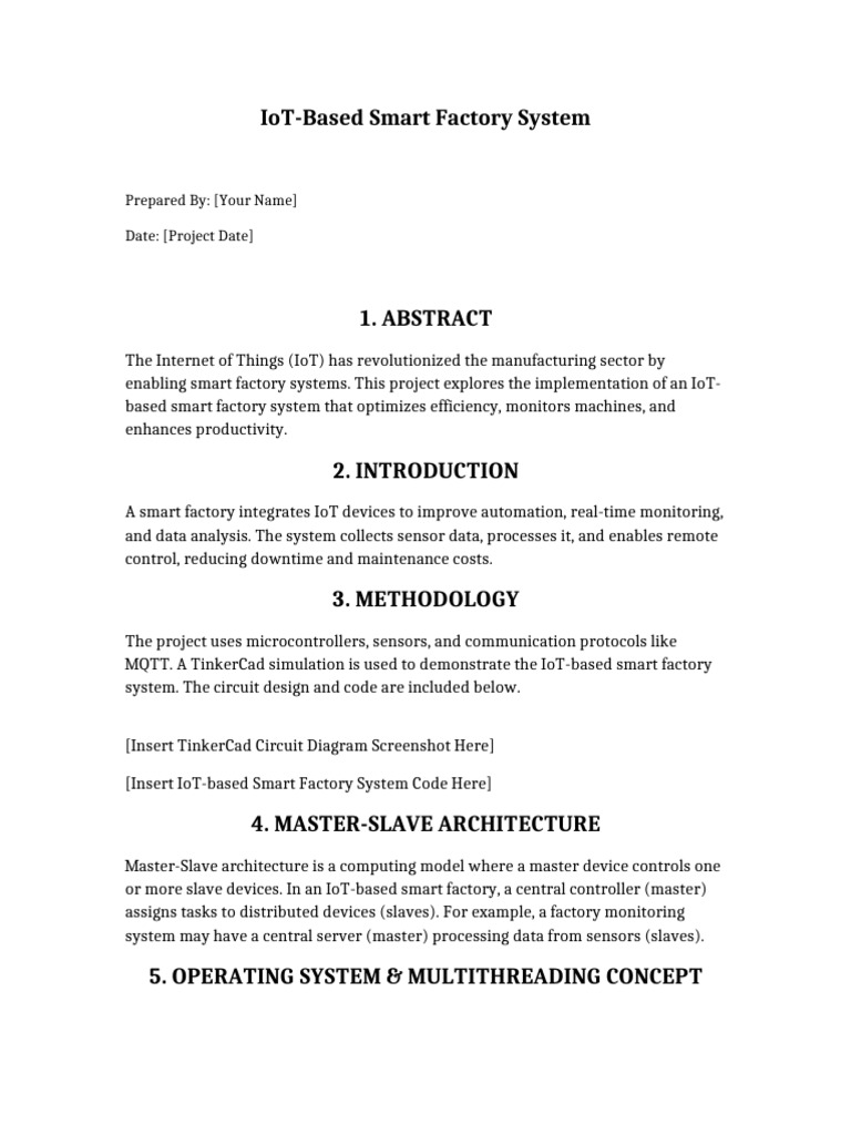 IoT Smart Factory | PDF