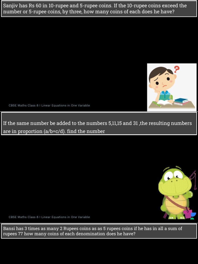 Linear Equations in One Variable (EXTRA QUES | PDF