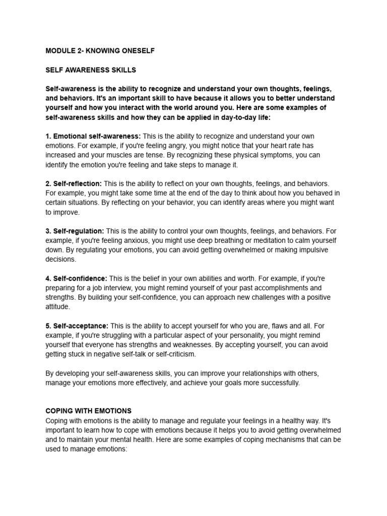 MODULE 2 | PDF | Goal | Stress Management