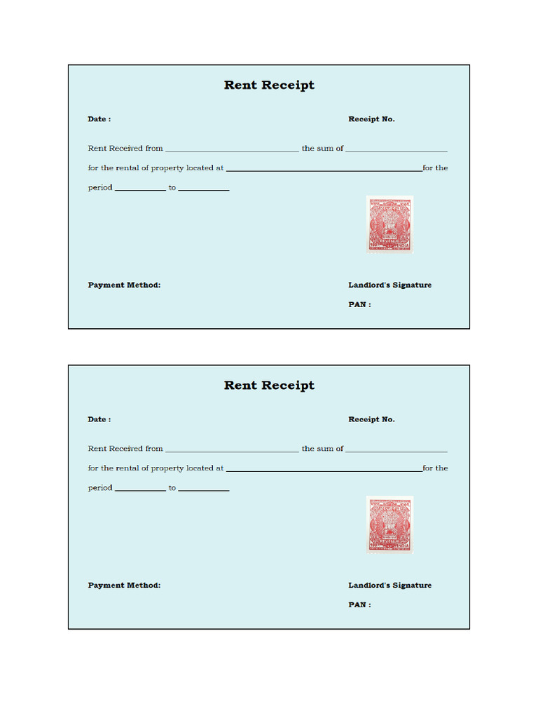 Rent Receipt Format | PDF