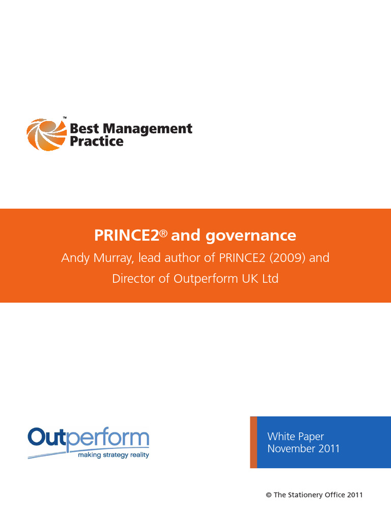 (Eng) Axelos - PRINCE2 and Governance | PDF | Governance | Project ...