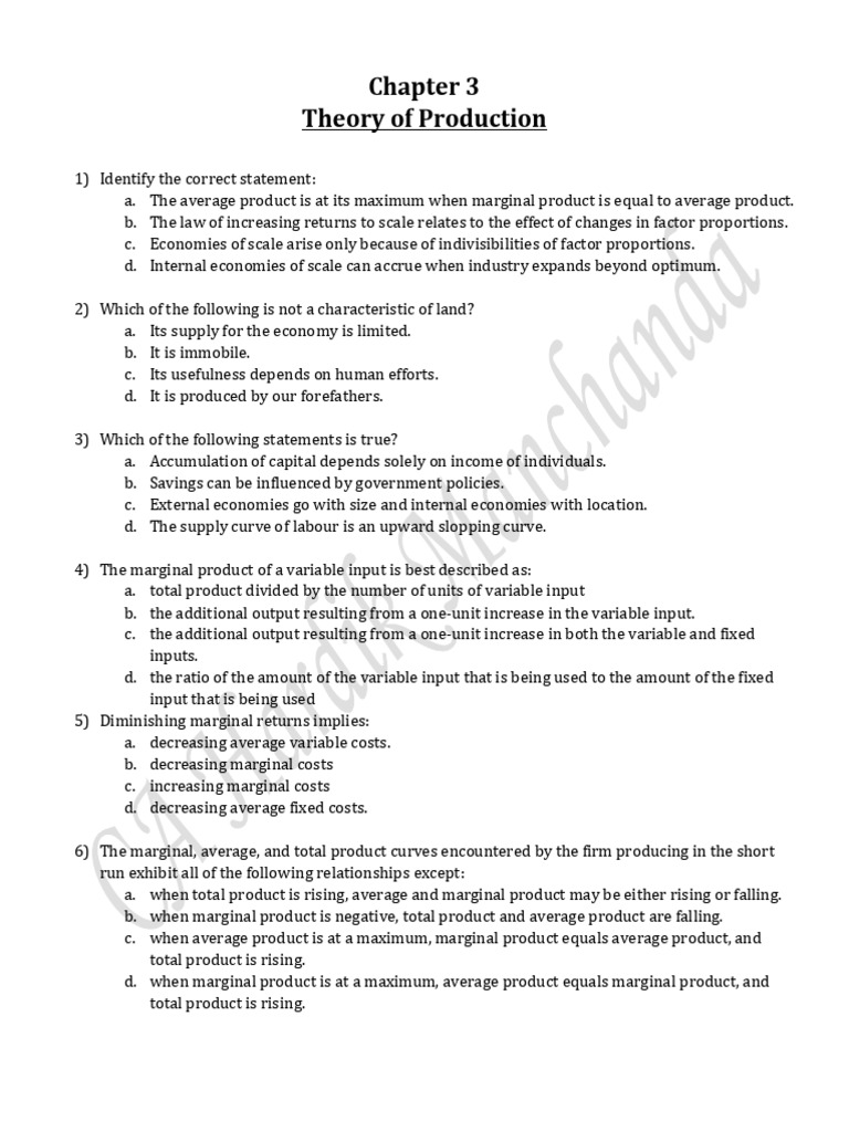 Compiled MCQs - MICRO (Answers) - YouTube | PDF | Average Cost | Marginal Cost