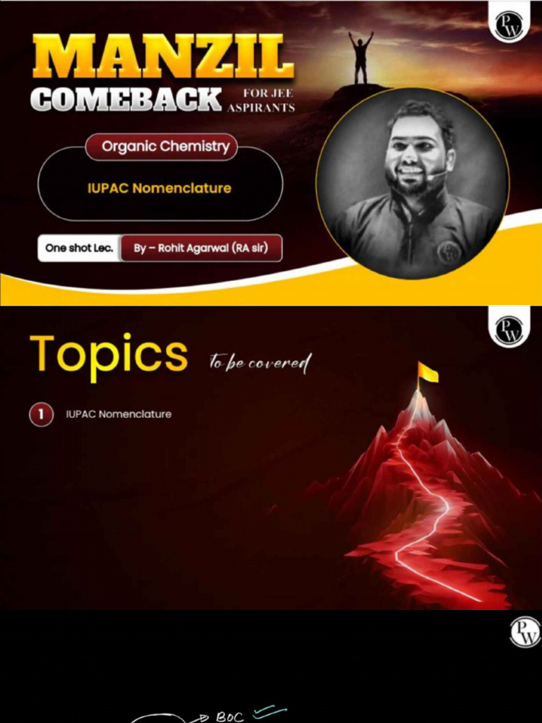 IUPAC Nomenclature - Class Notes | PDF