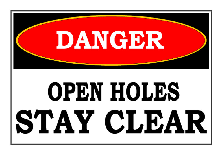 Danger-Beware of Open Trenches - 2 | PDF