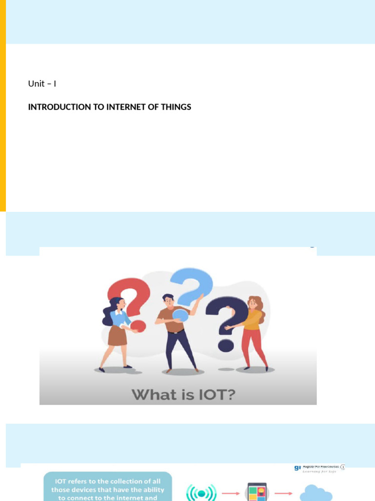 unit 1 (1) | PDF | Internet Of Things | Computer Network
