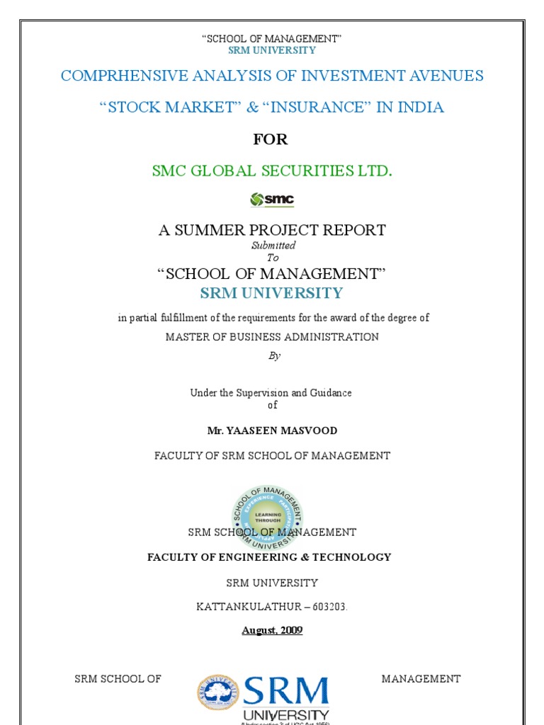 SMC Project | Download Free PDF | Survey Methodology | Investing
