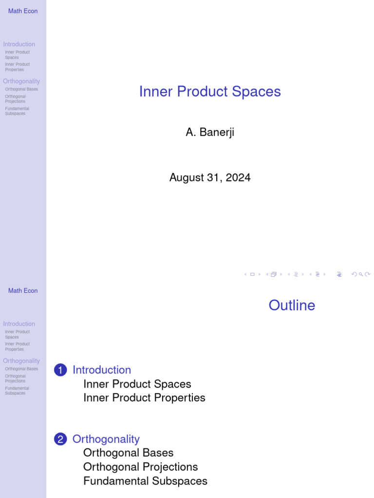 Lin Algebra 2 Inner Product Spaces | PDF | Linear Subspace | Vector Space