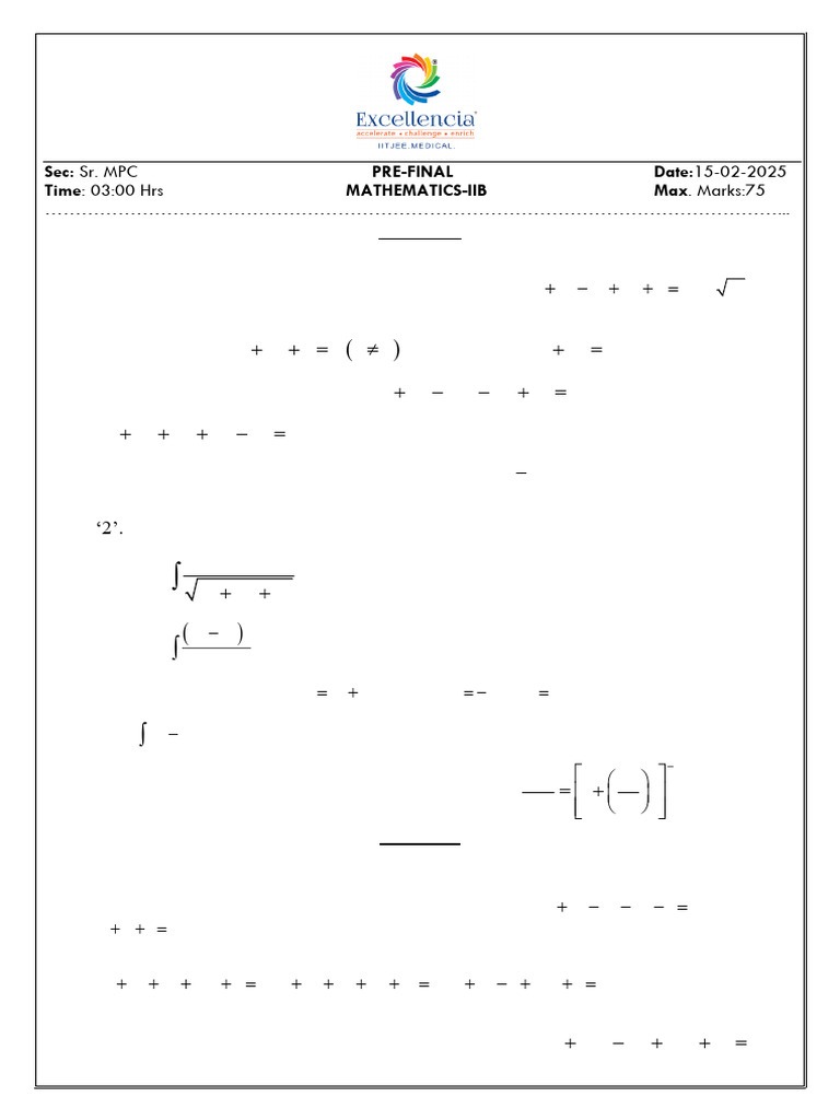 SR MATHS 2B_PRE-FINAL FOR_S1 | PDF | Ellipse | Differential Geometry