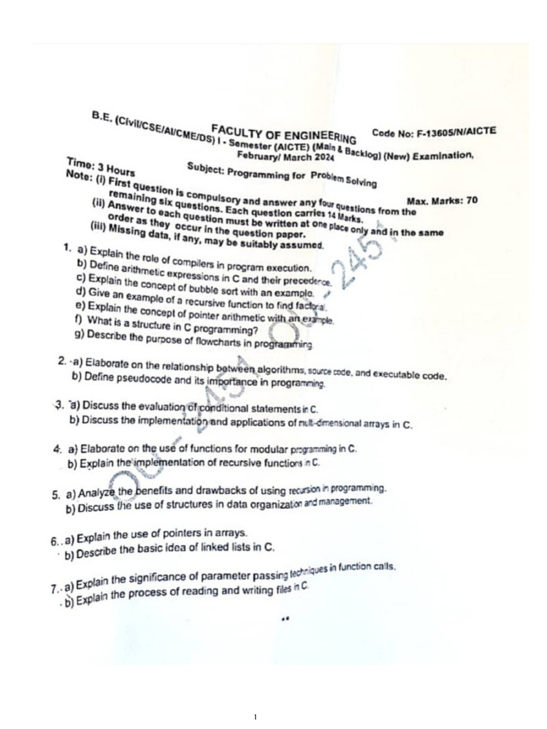 PPS New Previous Year Papers 2019-2024 | PDF