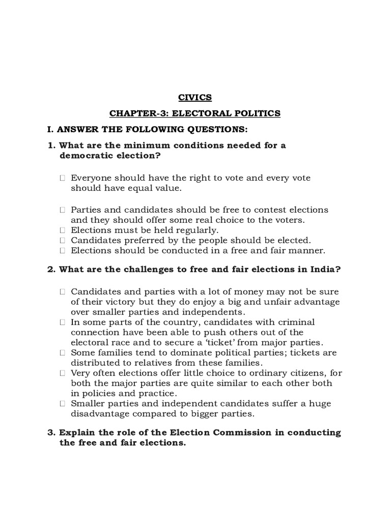 ELECTORAL POLITICS.docx | PDF | Elections | Political Parties