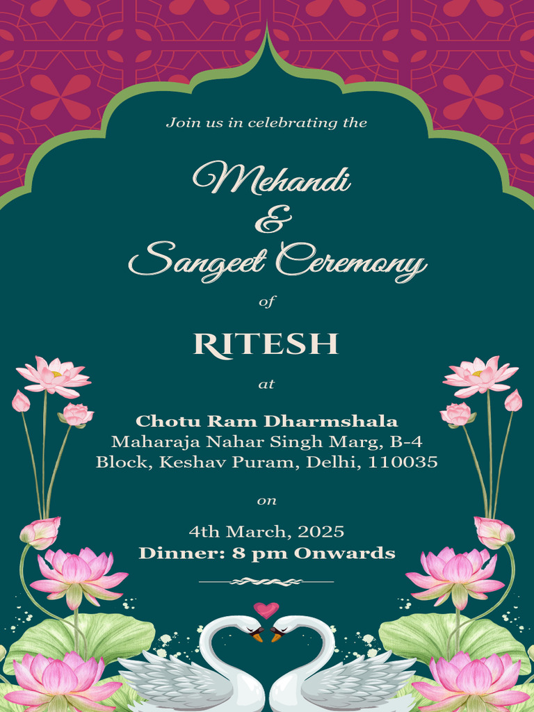 Ritesh - Mehandi Card | PDF