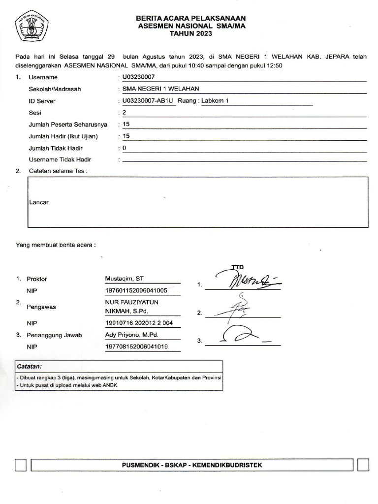 BA ANBK H-2 Labkom-1 | PDF