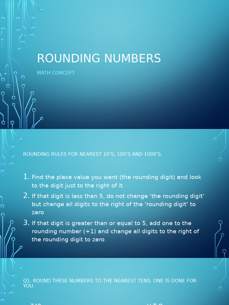 Rounding Numbers - Math Concept | PDF