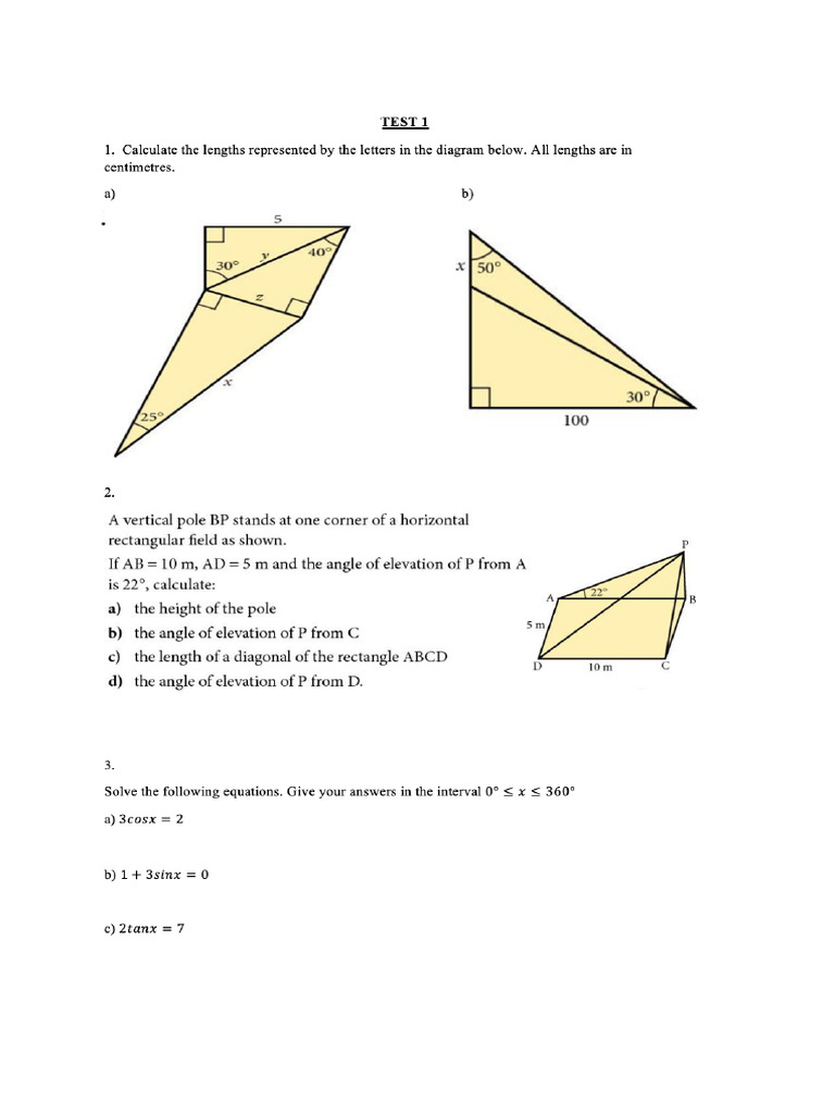 Trigonometry_Practice | PDF