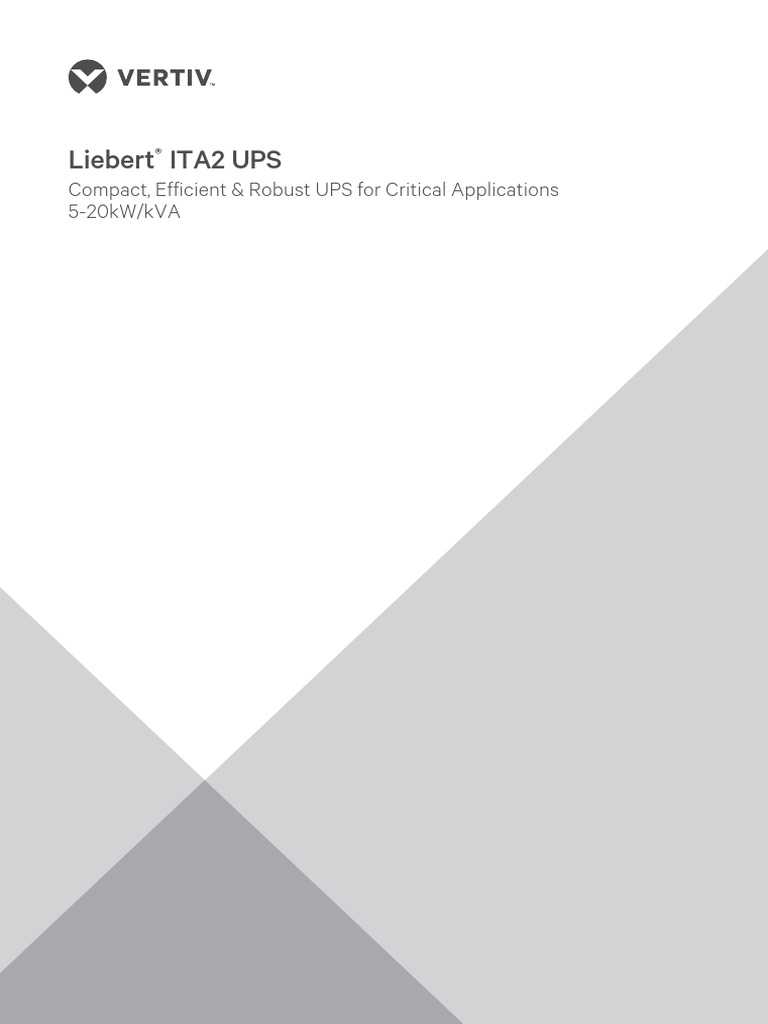 Liebert-ITA2 5-20kVA-Guide specs-EN-AP (Customer) | PDF | Power ...