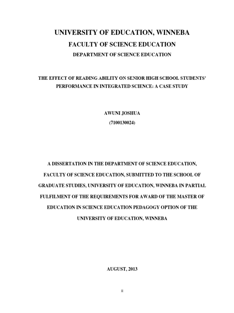 The Effect of Reading Ability On Senior | PDF | Reading Comprehension ...