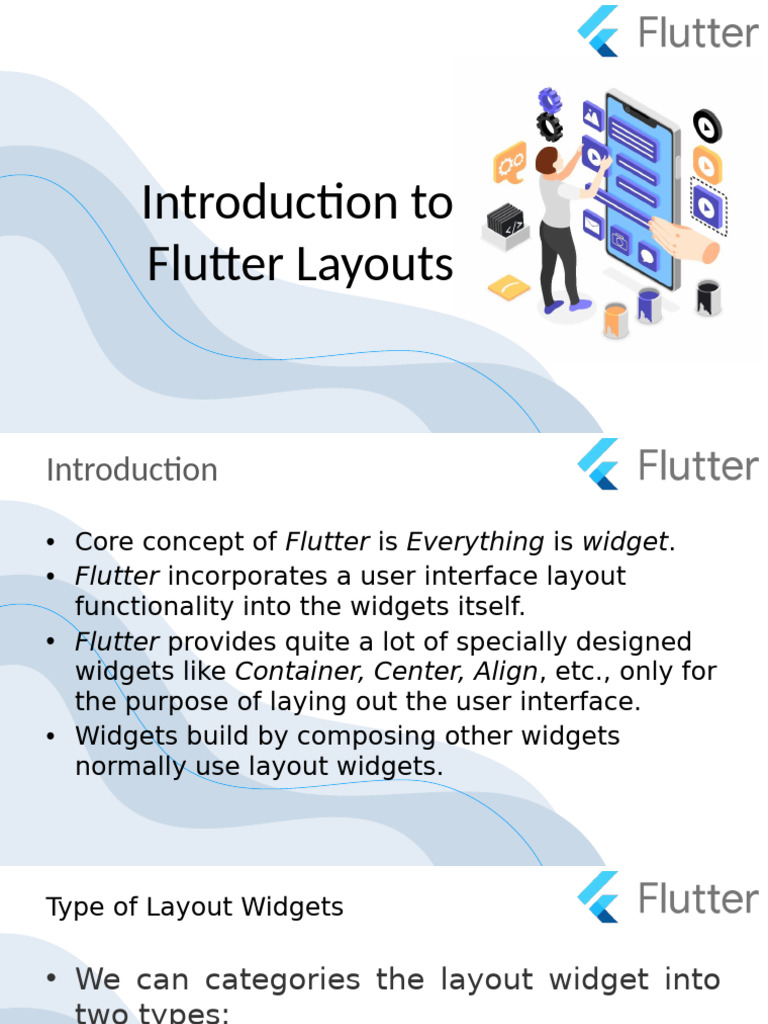 3 Introduction To Flutter Layouts | PDF | Computer Engineering | Computing