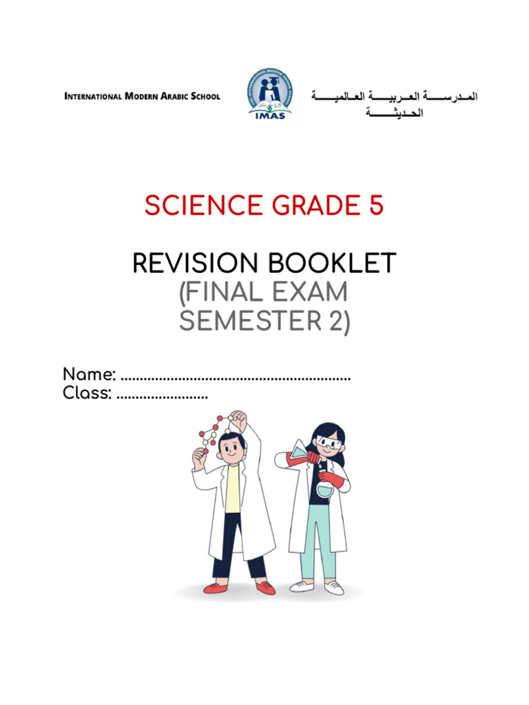 GRADE 5 - Revision Booklet Final Exam SEMESTER 2 | PDF | Force | Digestion