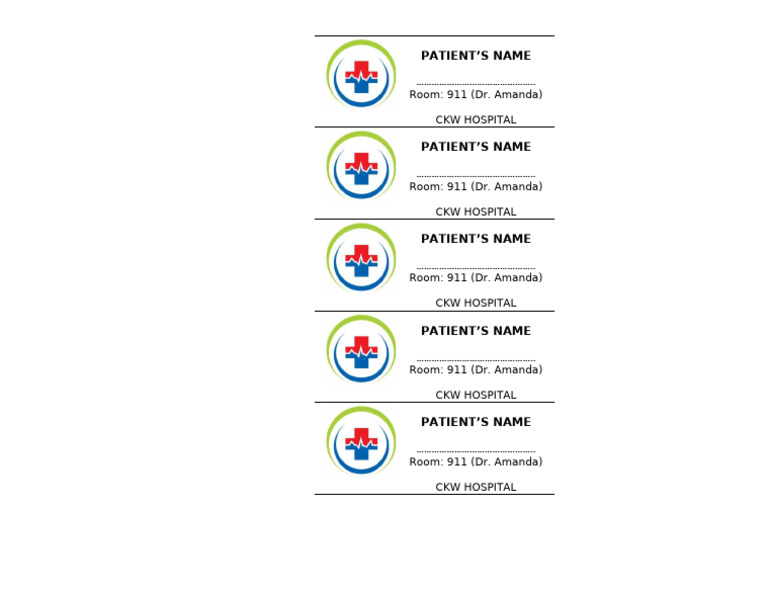 Patient Tag | PDF