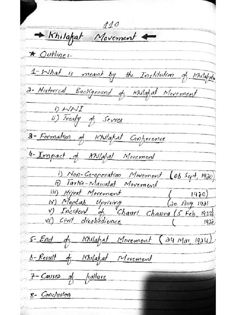 Khilafat Movement. | PDF