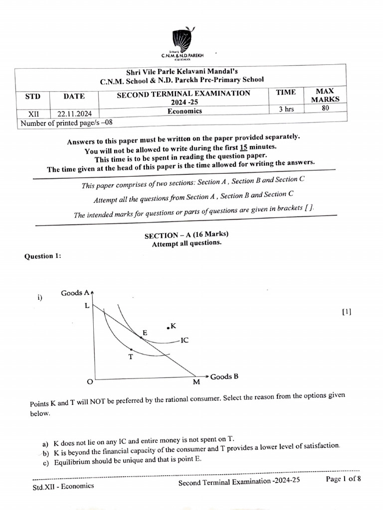 Economic paper | PDF | Demand | Income