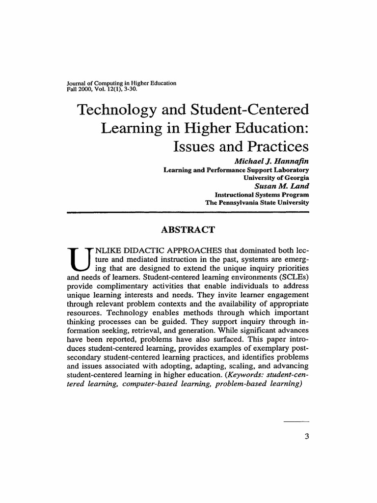 Technology_and_student_centered_learning | PDF | Learning | Constructivism (Philosophy Of Education)