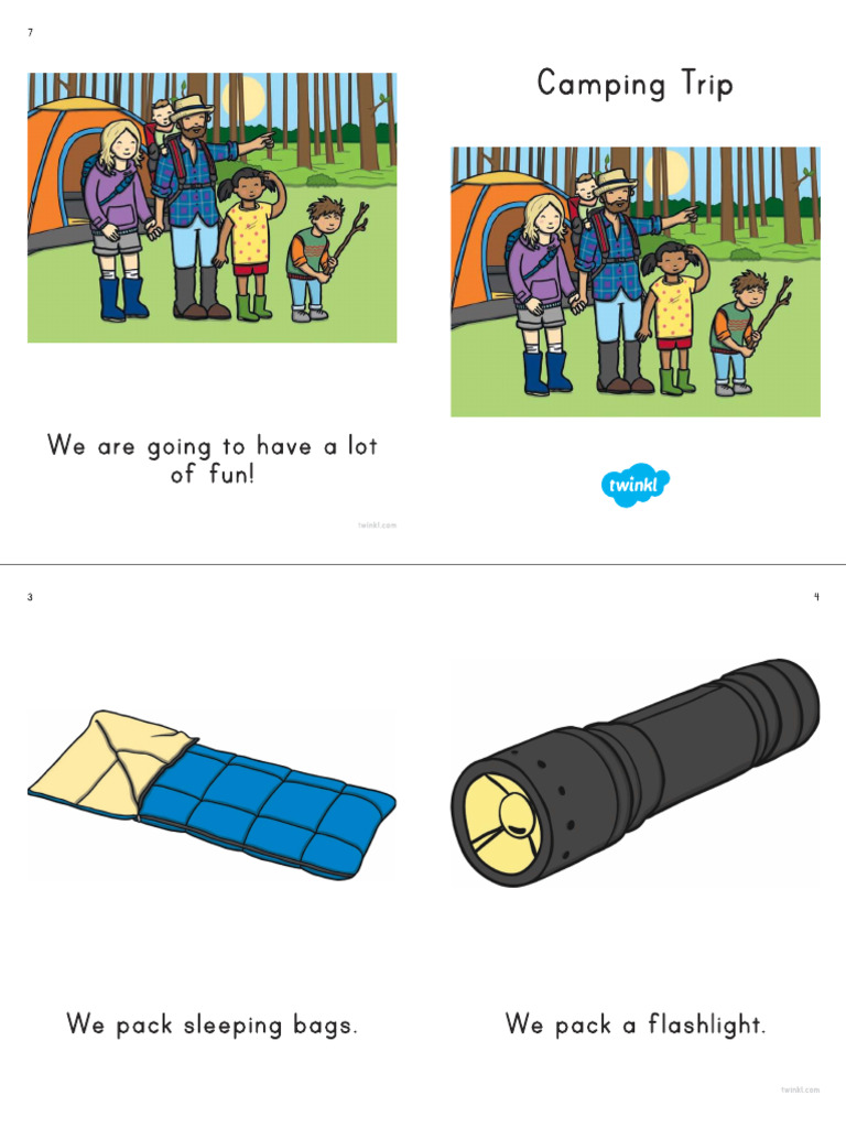 Camping Trip Emergent Reader | PDF