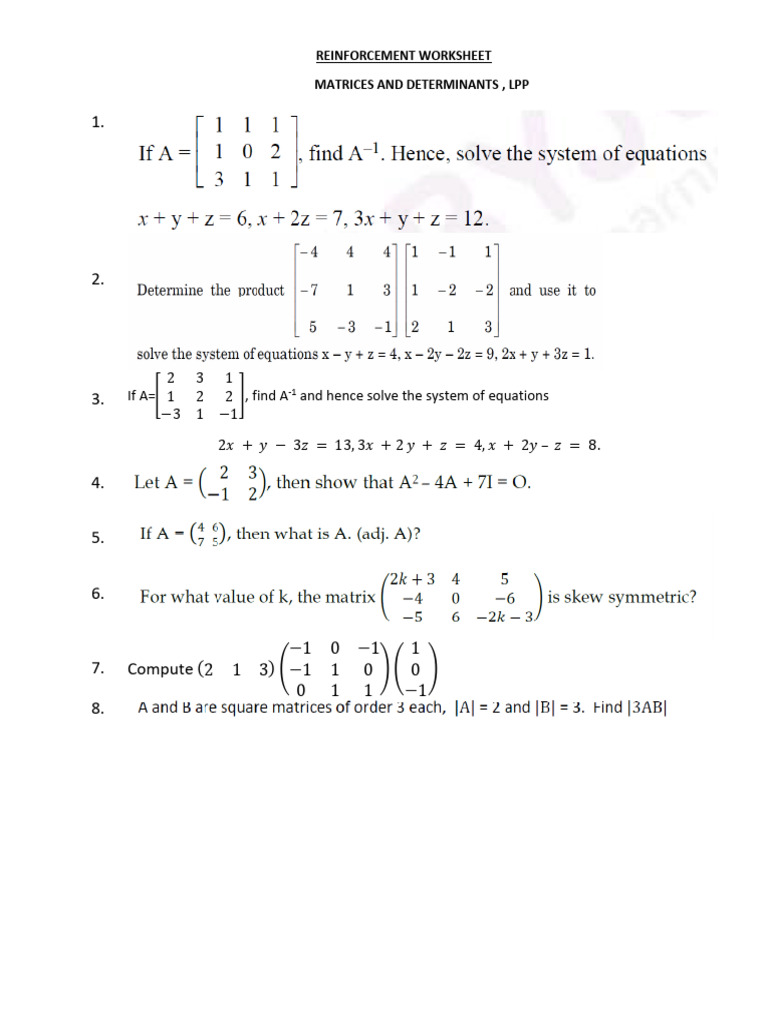 REINFORCEMENT WORKSHEET | PDF | Euclidean Vector | Probability REINFORCEMENT WORKSHEET | PDF | Euclidean Vector | Probability