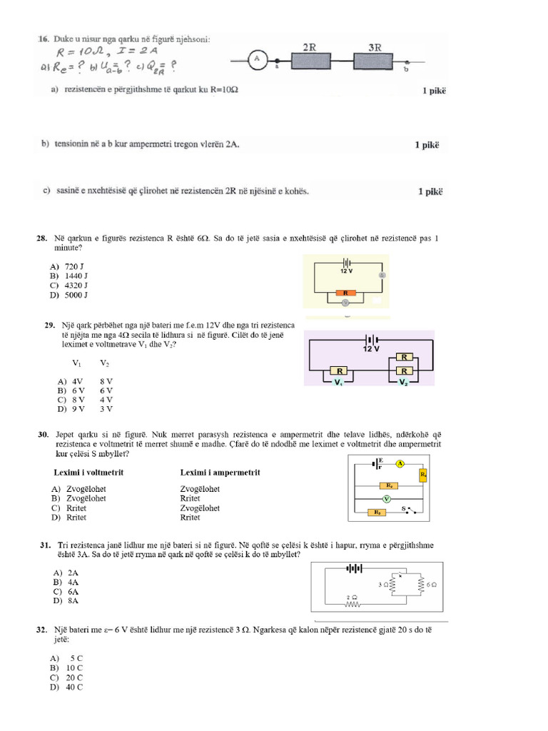 ushtrime ligji i ohmit | PDF