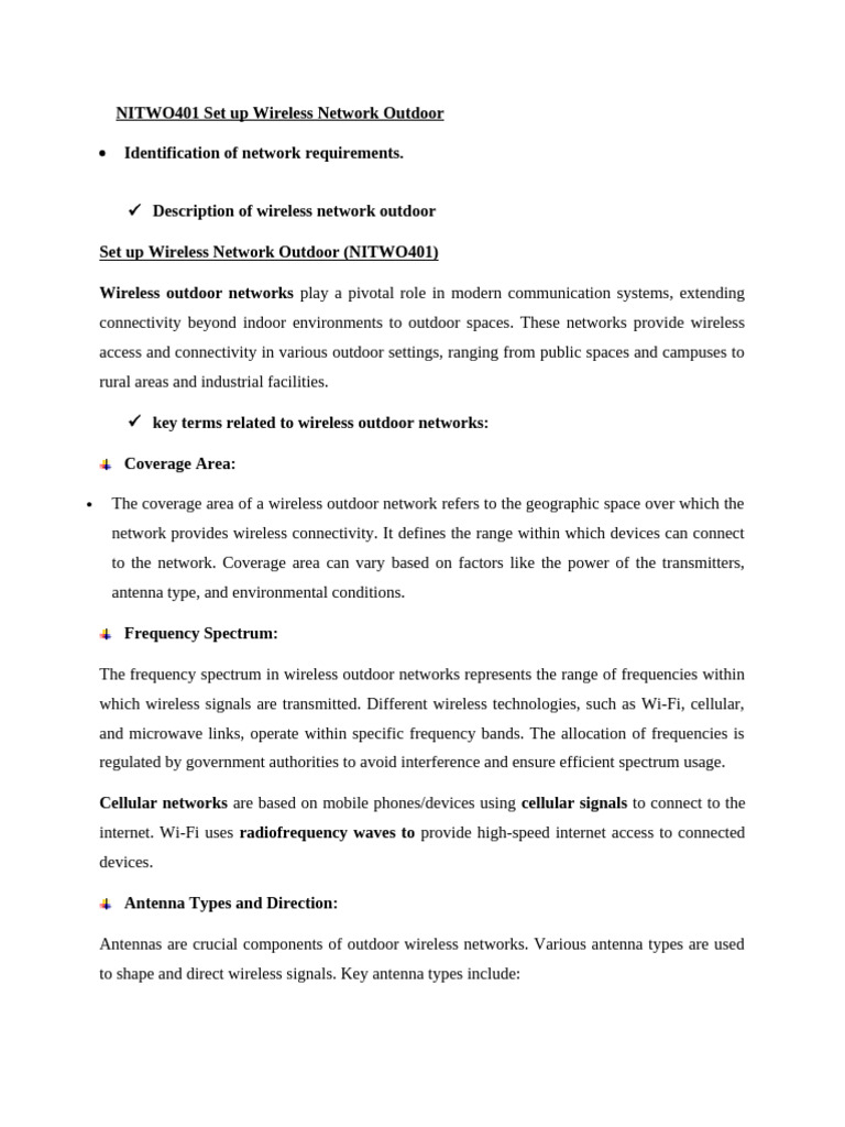 Set Up Wireless Network Outdoor_095015 | PDF | Network Topology | Computer Network
