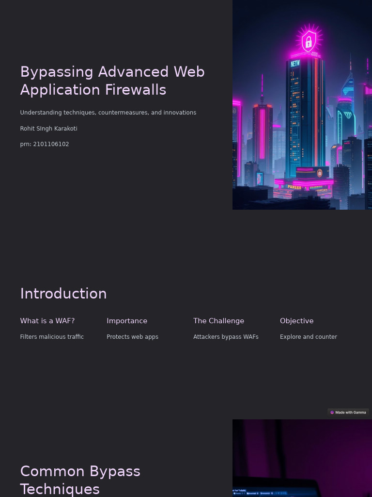 Bypassing Advanced Web Application Firewalls (1) | PDF