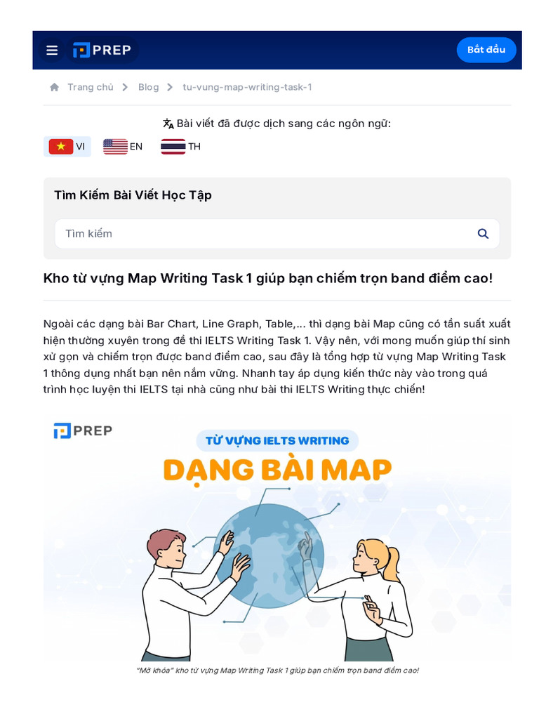 Prepedu Com Vi Blog Tu Vung Map Writing Task 1... | PDF