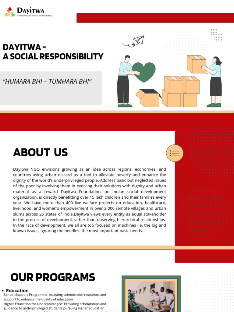 Dayitwa - A Social Responsibility | PDF | Empowerment | Poverty