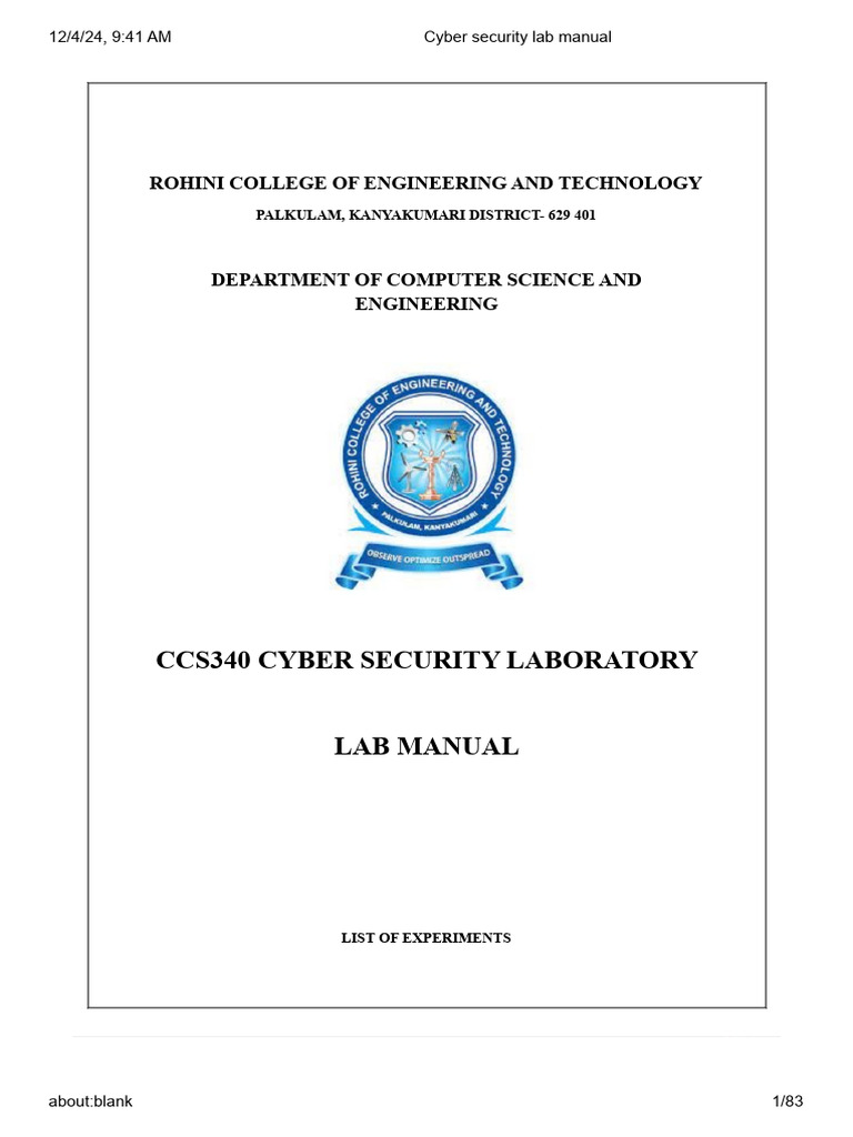Cyber Security Lab Manual | PDF | Virtual Machine | Hard Disk Drive