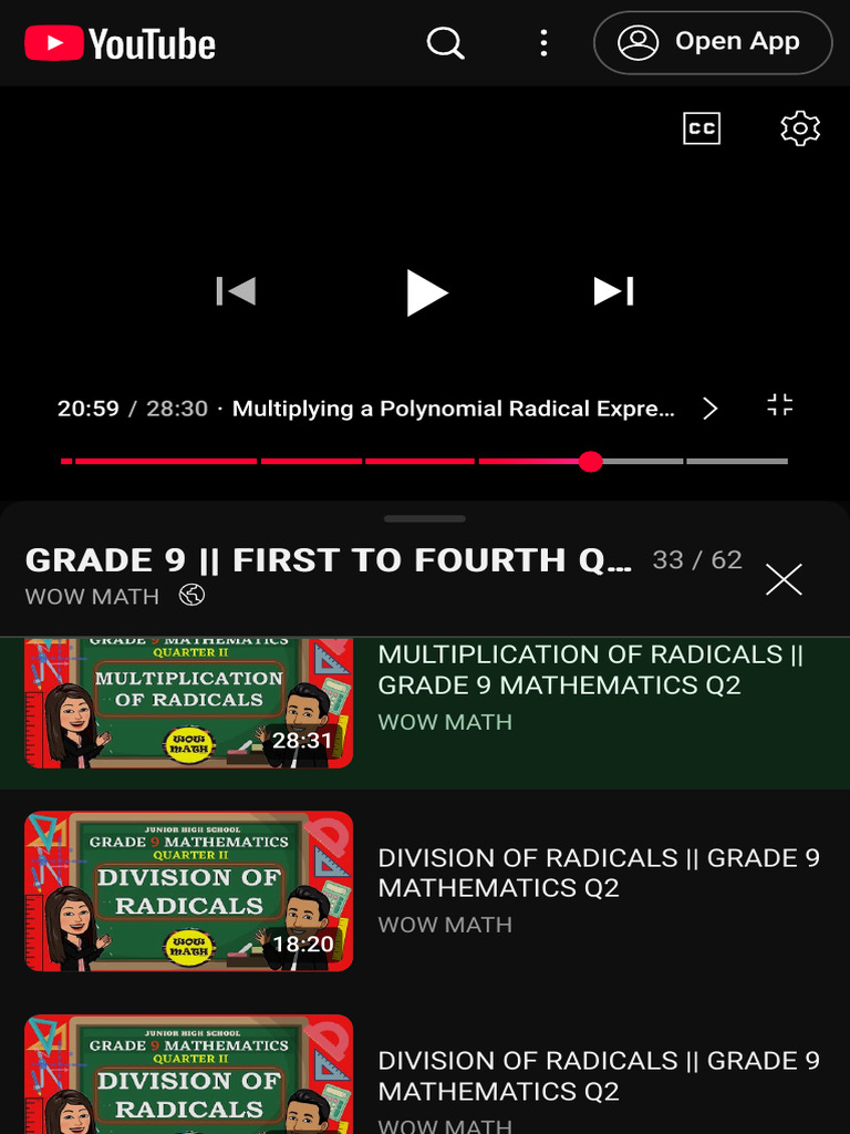 Multiplication of Radicals Grade 9 Mathematics q2 - Youtube | PDF