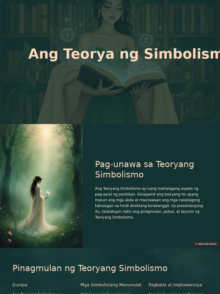 Ang Teorya NG Simbolismo | PDF
