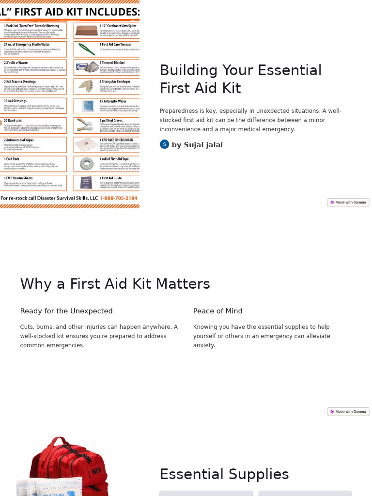 Building Your Essential First Aid Kit | PDF | Medical Specialties ...