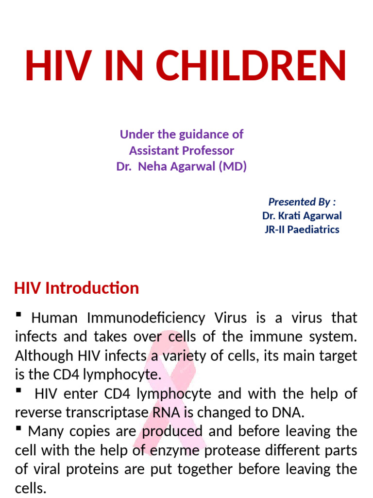 Understanding HIV in Children | PDF | Management Of Hiv/Aids | Hiv