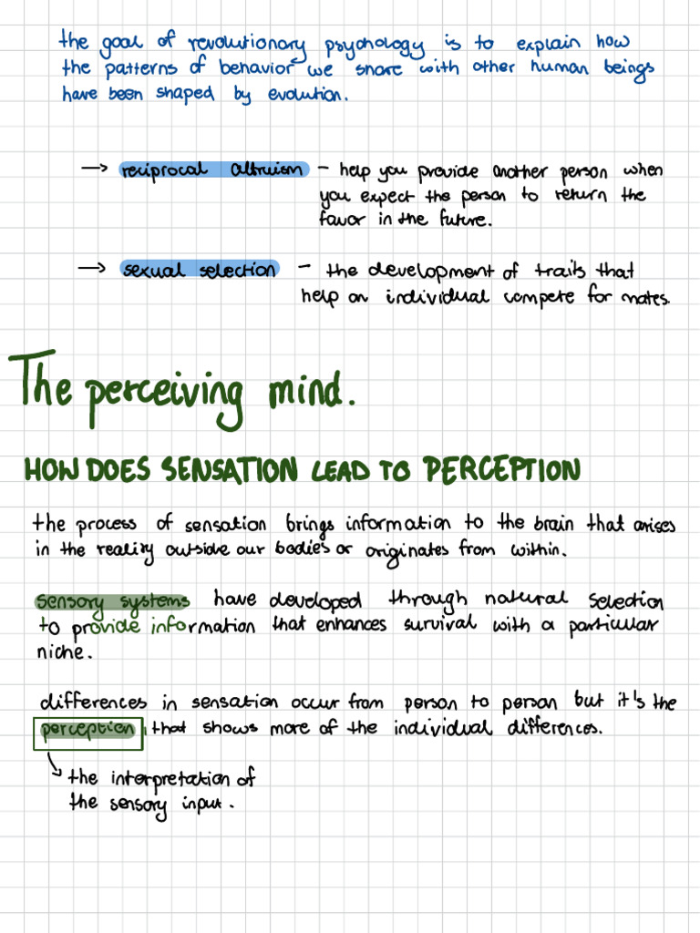 Evolutionary Psychology and Perception | PDF | Perception | Visual ...
