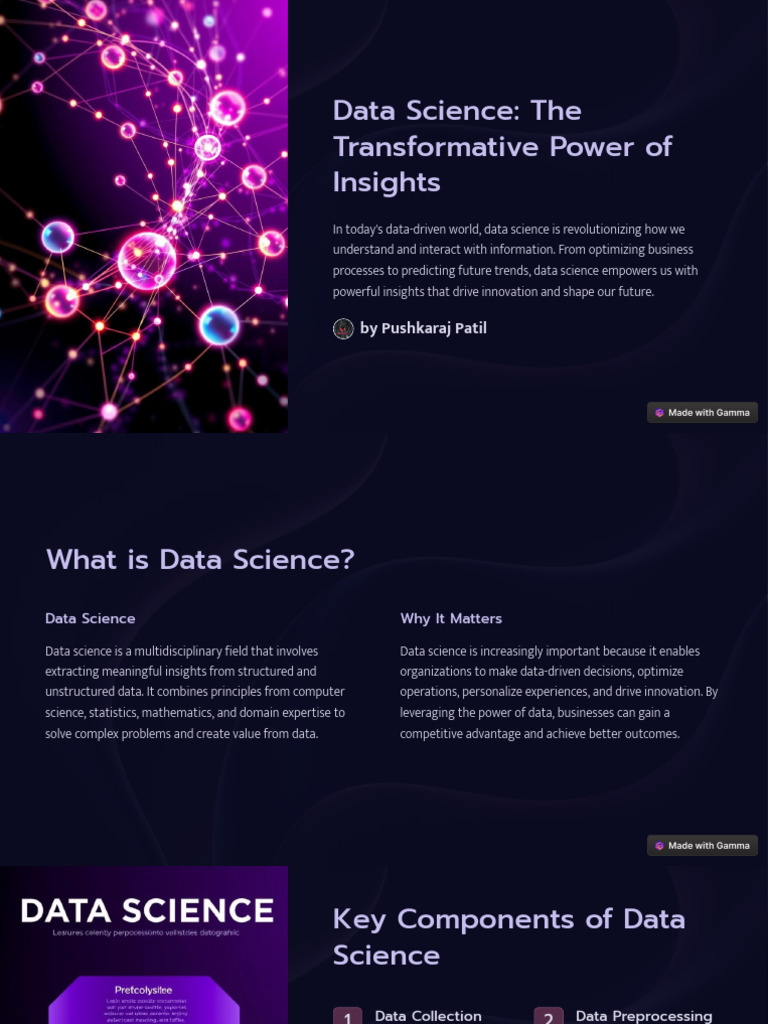 Data Science The Transformative Power of Insights | PDF | Data Science ...