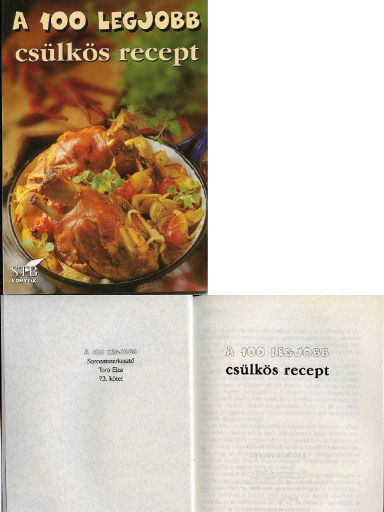Toró Elza - A 100 Legjobb Csülkös Recept | PDF