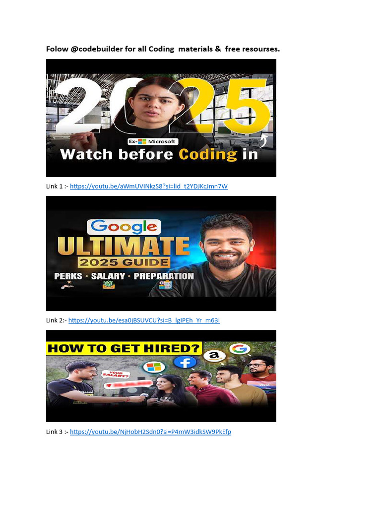 Google Roadmap Free Resourses | PDF