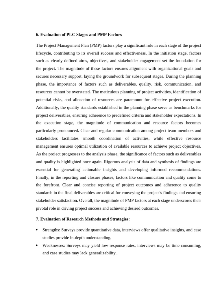 part 1 | PDF | Project Management | Evaluation