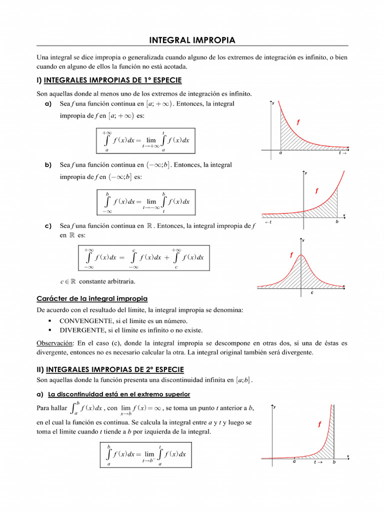 INTEGRAL IMPROPIA - TyP | PDF