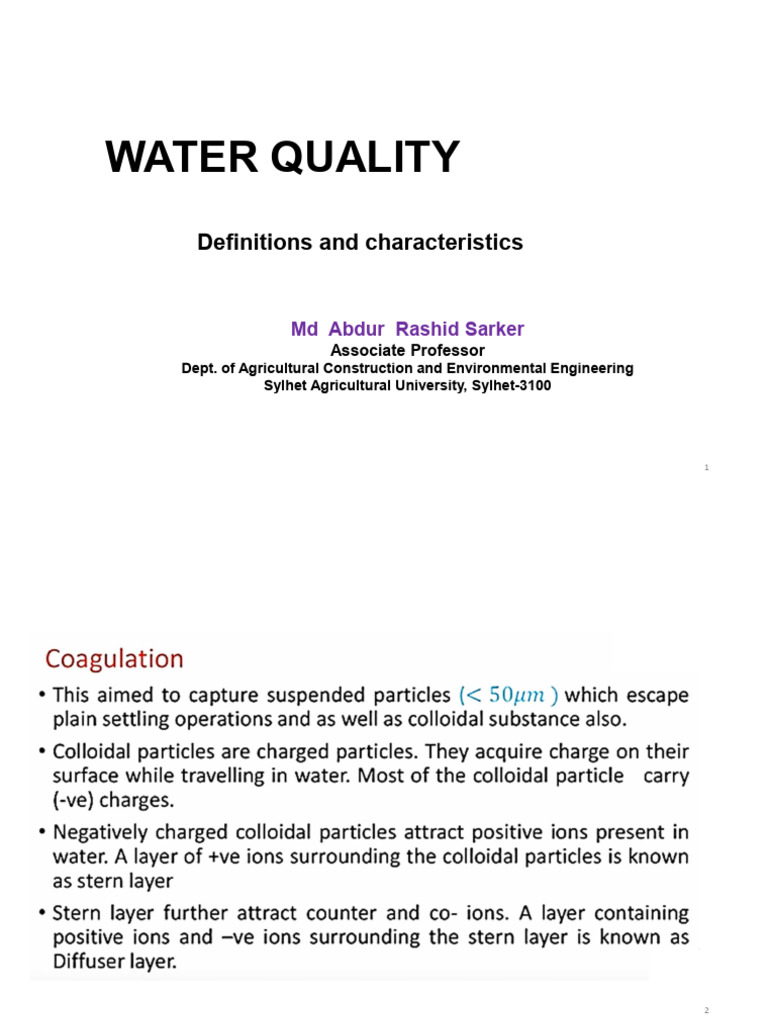 Water Quality | PDF